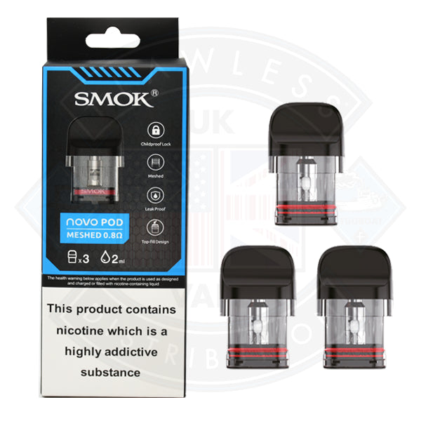 Smok Novo Pods Meshed 2ml/3pcs — Flawless UK Vape Distribution Ltd