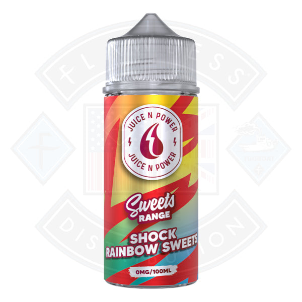 Juice 'n Power Sweets Range - Shock Rainbow Sweets 0mg 100ml Shortfill ...