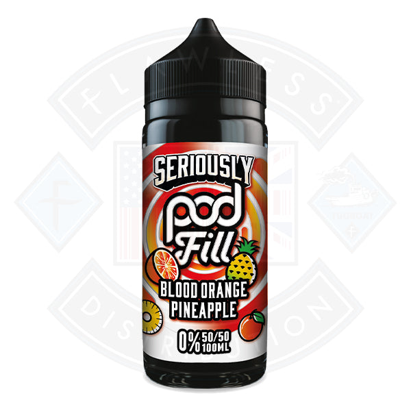 Doozy Vape Seriously Pod Fill - Blood Orange Pineapple 0mg 100ml Short ...