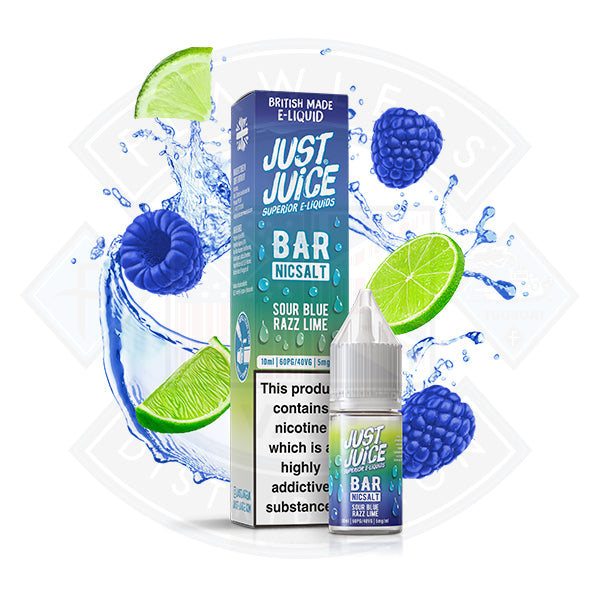 Just Juice Bar Nic Salt - Sour Blue Razz Lime 10ml — Flawless UK Vape ...
