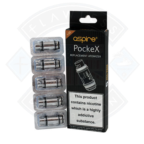 Aspire PockeX Replacement Coil Heads - TPD Compliant 5 Pack — Flawless ...