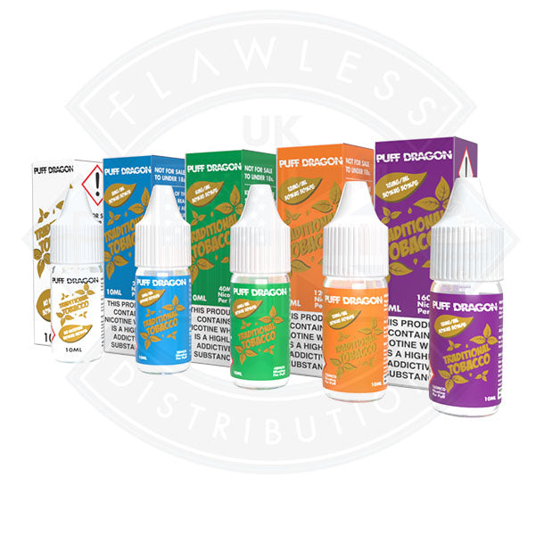 Traditional Tobacco Puff Dragon TPD 10ml E liquid | Flawless Vape Shop ...